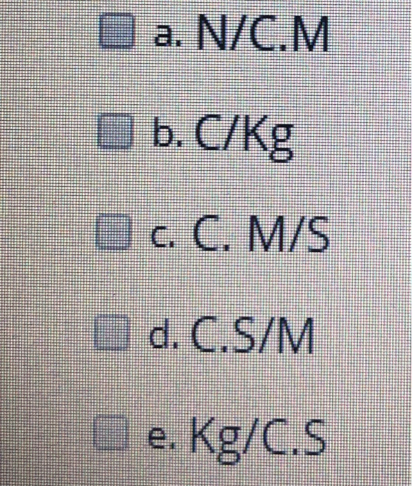 Solved The units of the magnetic field is tesla and is equal | Chegg.com