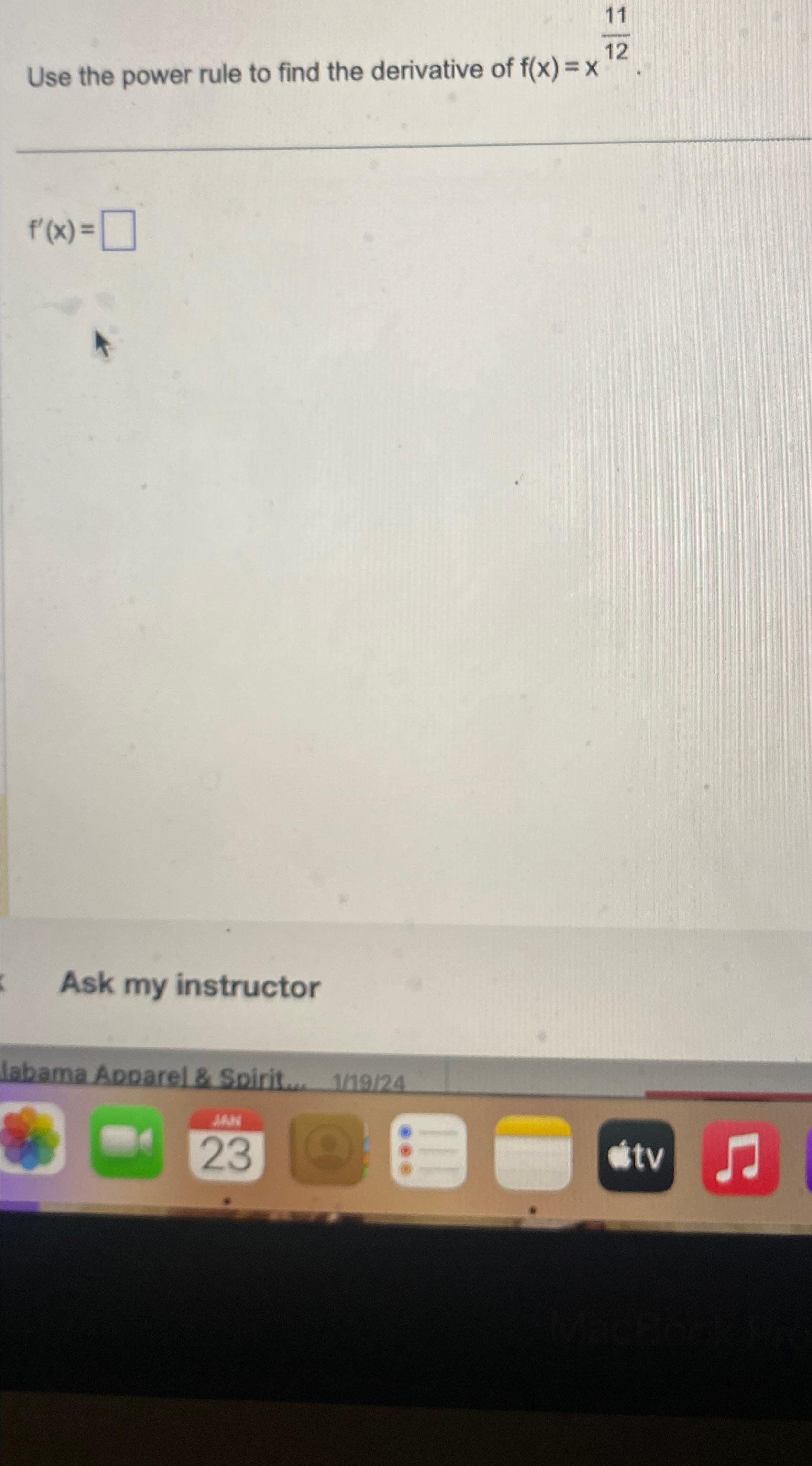 Solved Use the power rule to find the derivative of | Chegg.com