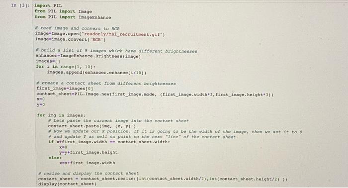 Solved Assignment 1: Building a Better Contact Sheet In the | Chegg.com