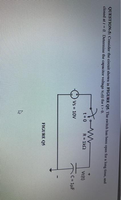 Solved QUESTION-5: Consider the circuit shown in FIGURE Q5. | Chegg.com