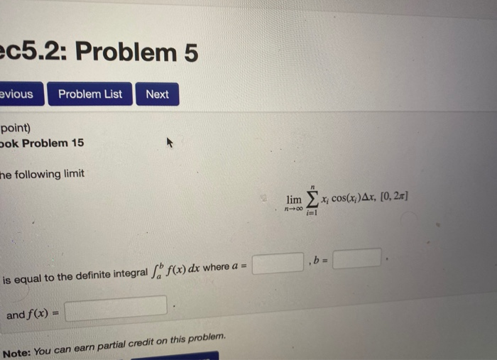 Solved Ec52 Problem 5 Evious Problem List Next Point Ook 3543