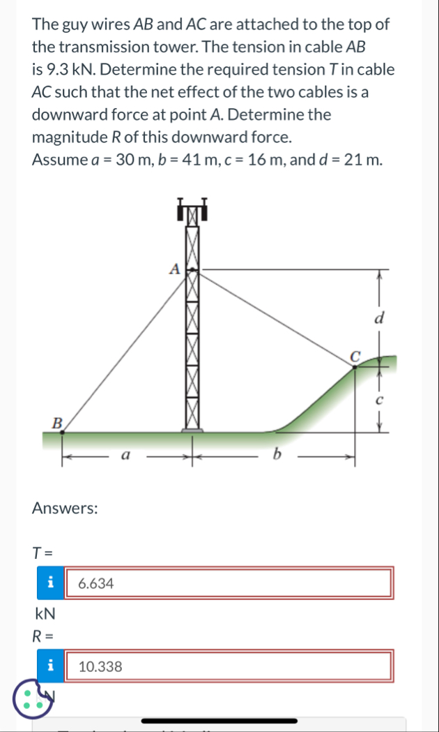 Solved Please help!! The guy wires AB ﻿and AC ﻿are attached | Chegg.com