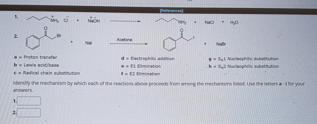 Solved [References]1.Cl-++?+?+bar (H)2.NaBra= ﻿Proton | Chegg.com