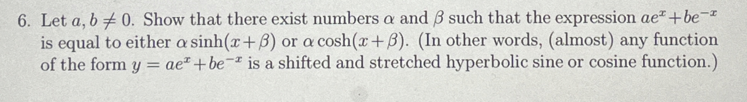 Solved Let a,b≠0. ﻿Show that there exist numbers α ﻿and β | Chegg.com