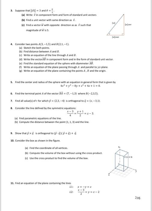 Solved 1. Given two vectors v and w as shown in the figure. | Chegg.com