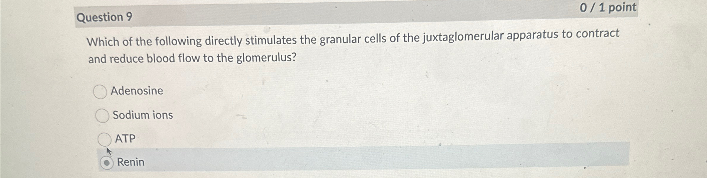 Solved Question 901 ﻿pointWhich of the following directly | Chegg.com