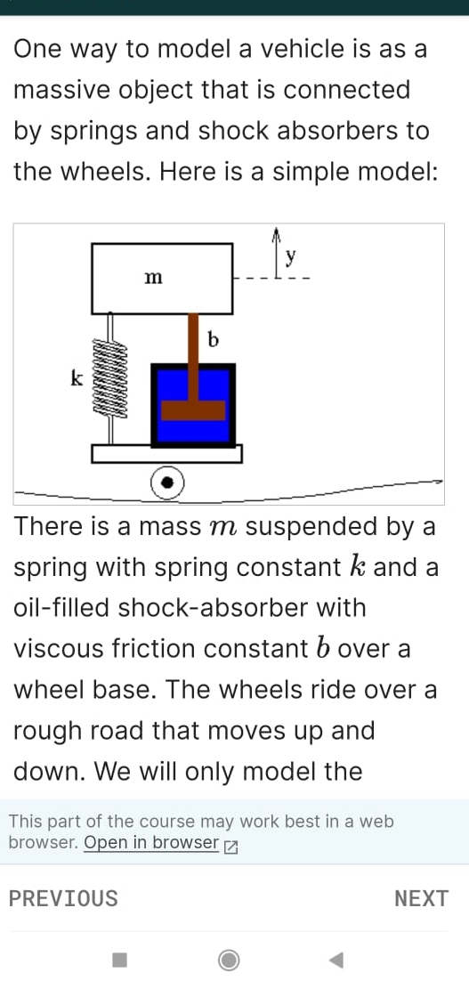 One way to model a vehicle is as a massive object | Chegg.com