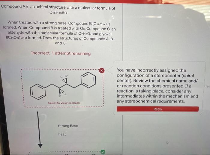 Solved Compound A is an achiral structure with a molecular | Chegg.com