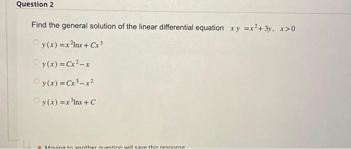 Solved Find the general solution of the linear differential | Chegg.com
