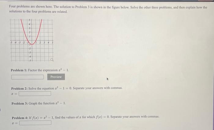 Solved Four problems are shown here. The solution to Problem | Chegg.com