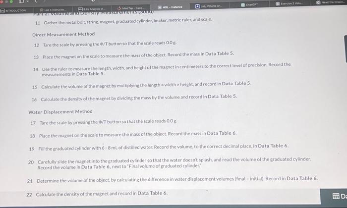 INTRODUCTION_ H HOL- Instance Direct Measurement | Chegg.com