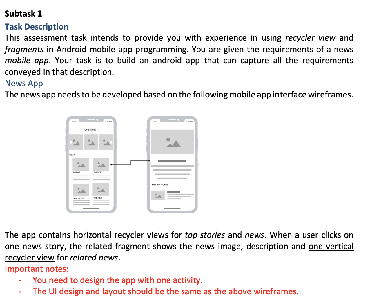 Solved create app in adnroid studio in java | Chegg.com