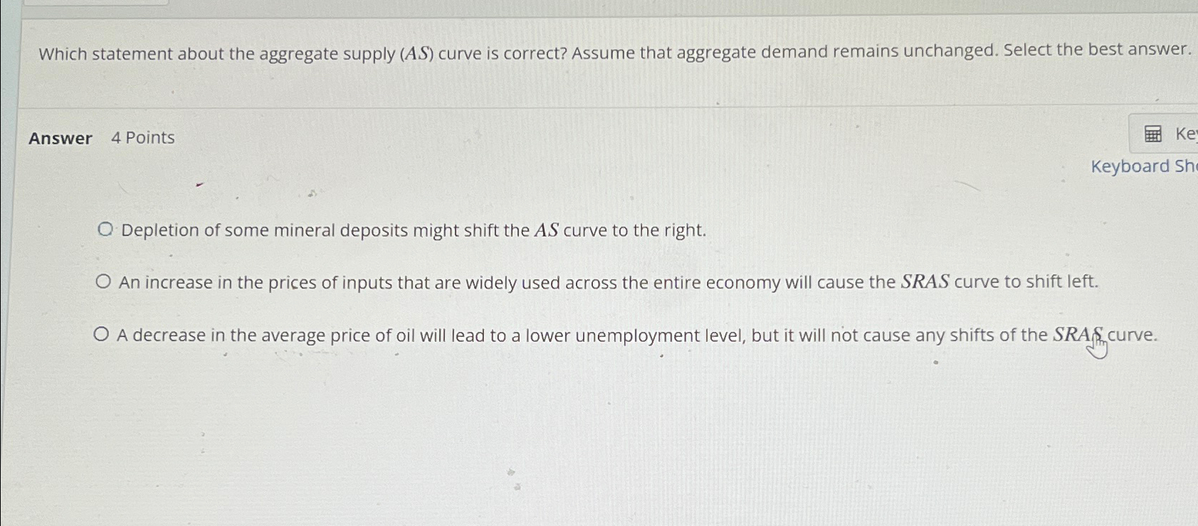 Solved Which statement about the aggregate supply (AS) | Chegg.com