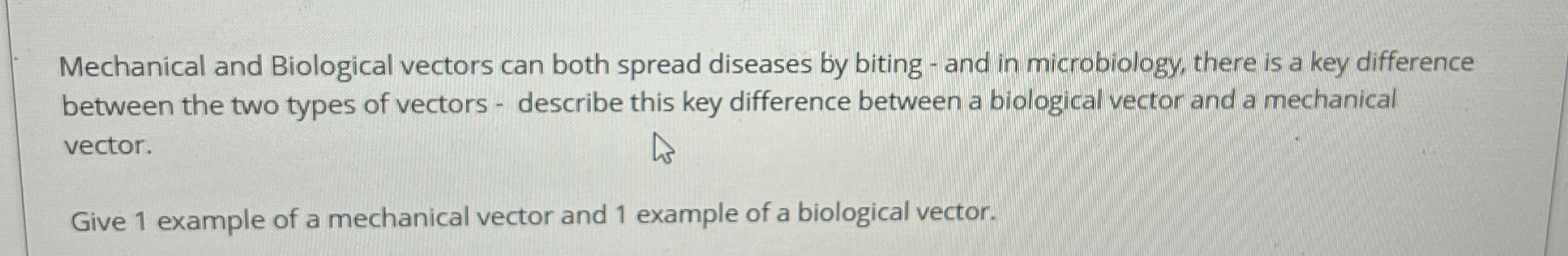 Solved Mechanical and Biological vectors can both spread | Chegg.com
