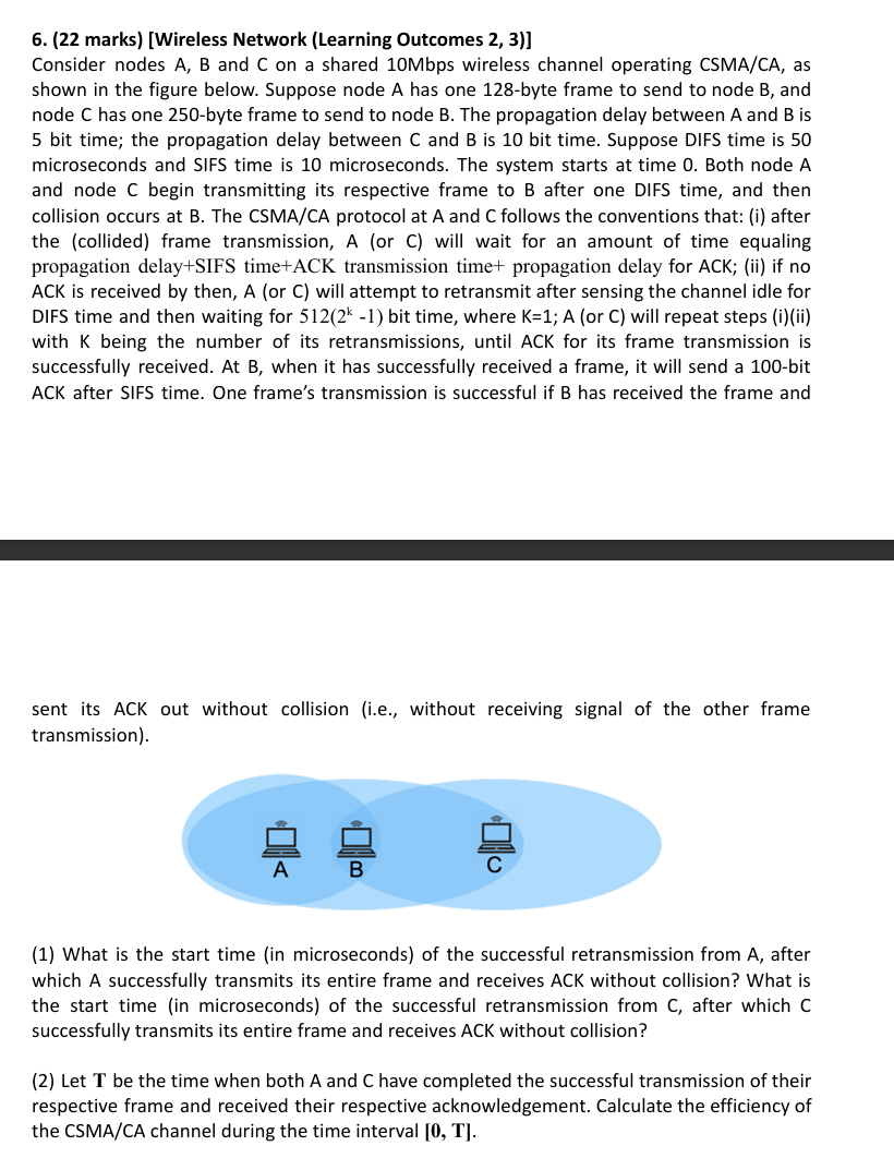 Solved Consider nodes A, ﻿B and C on a shared 10Mbps | Chegg.com