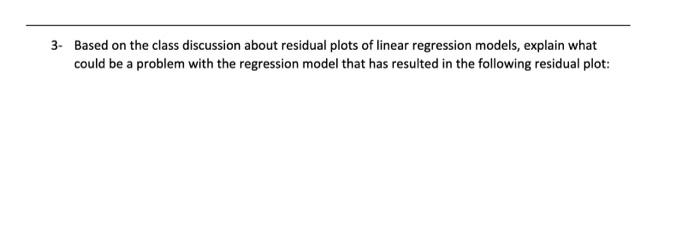 Solved 3- Based on the class discussion about residual plots | Chegg.com