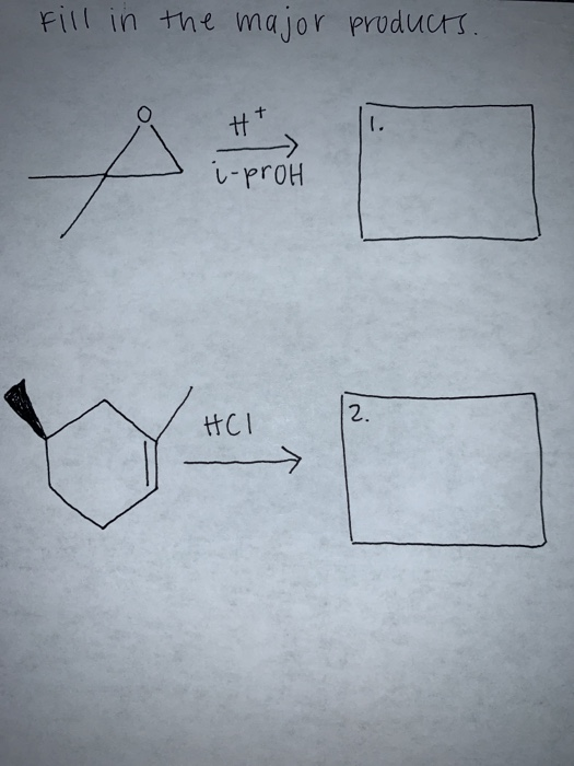 Solved Fill in the major products. H+ L-pro HCl | Chegg.com