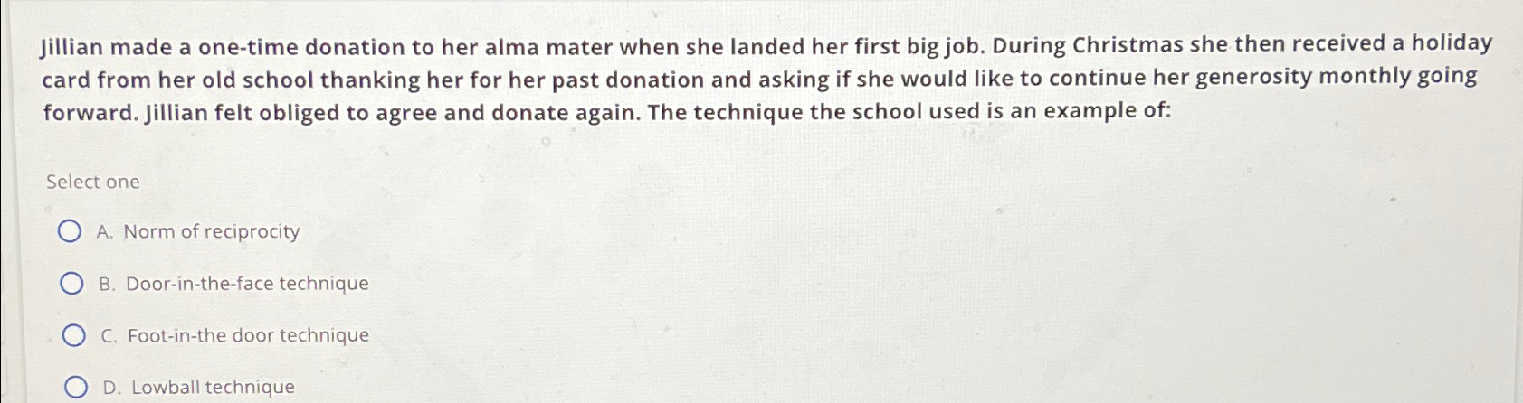 Solved Jillian made a one-time donation to her alma mater | Chegg.com