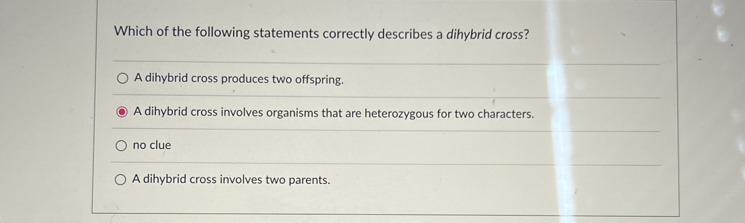 Solved Which of the following statements correctly describes | Chegg.com