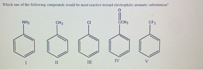 Solved Which one of the following compounds would be most | Chegg.com