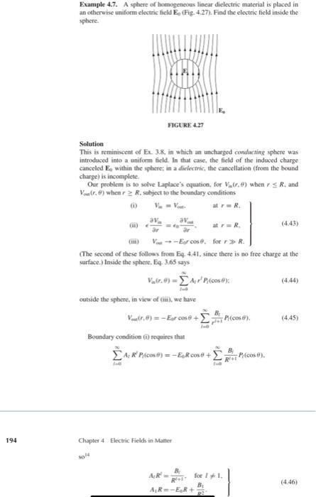 Solved in griffth book for electrodynamics example 4.7 | Chegg.com