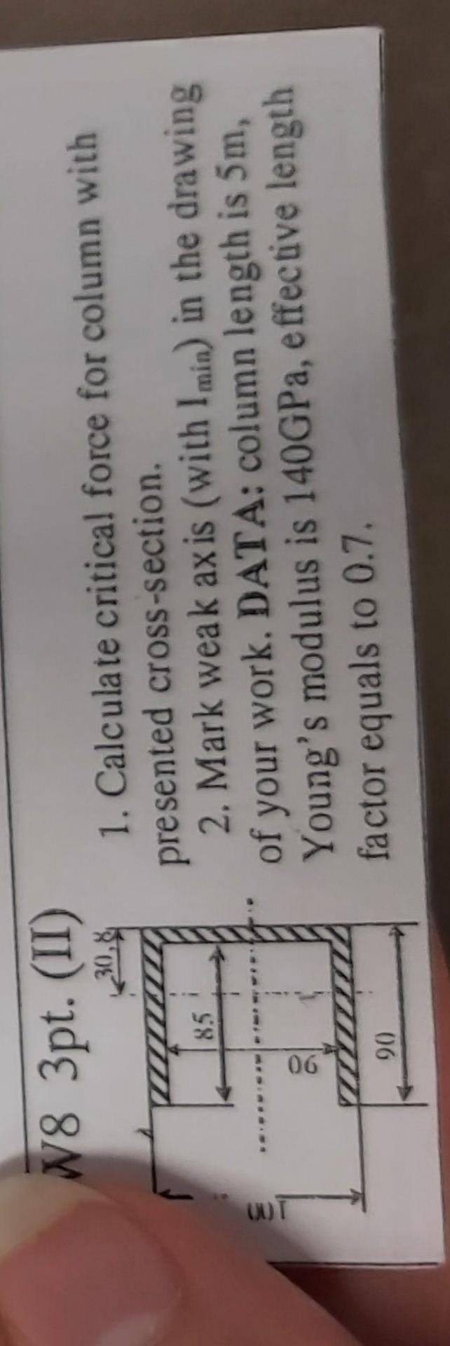 Solved 1. Calculate critical force for column with presented | Chegg.com