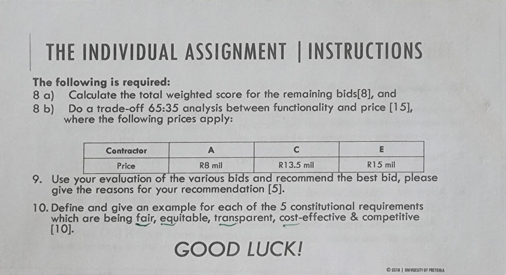 THE INDIVIDUAL ASSIGNMENT | INSTRUCTIONS In order to | Chegg.com