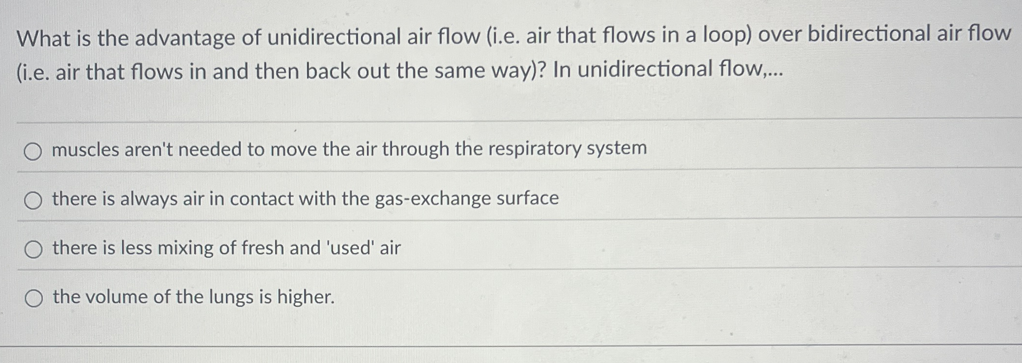 Solved What is the advantage of unidirectional air flow | Chegg.com