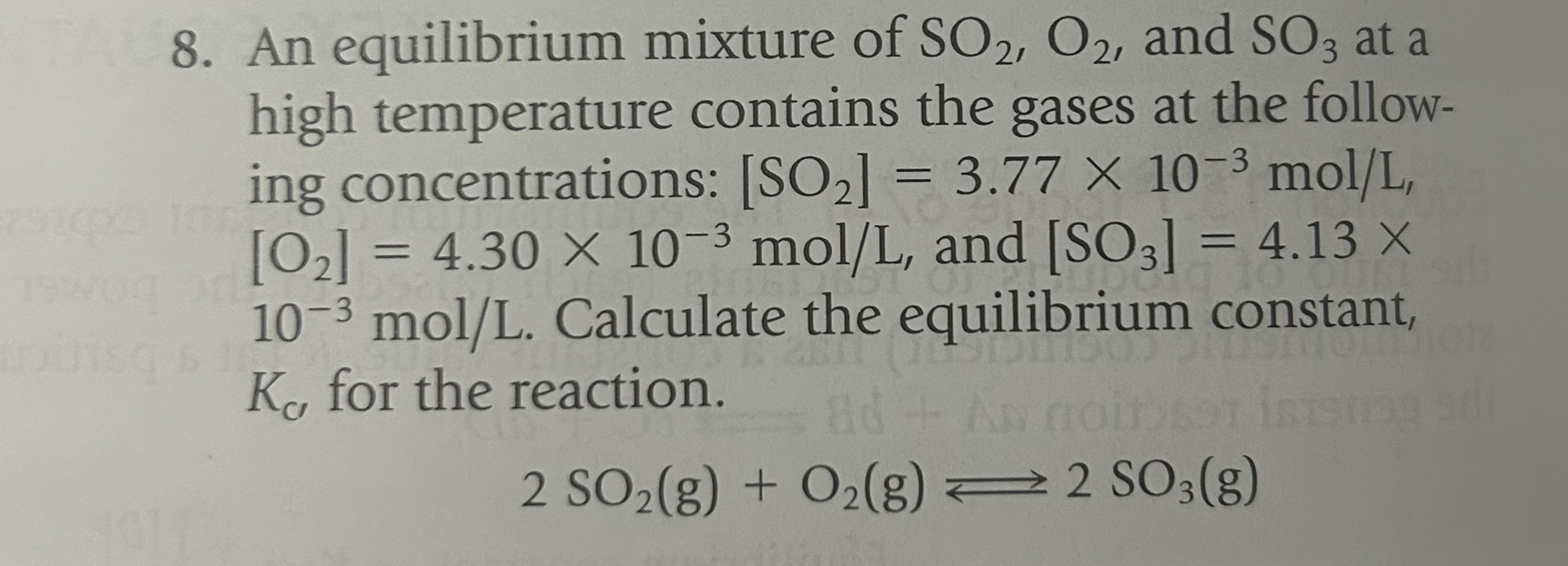 Solved An equilibrium mixture of SO2,O2, ﻿and SO3 ﻿at a high | Chegg.com