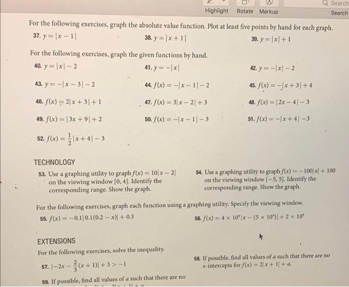 Solved Highlight Rotate Markup For the following exercises, | Chegg.com