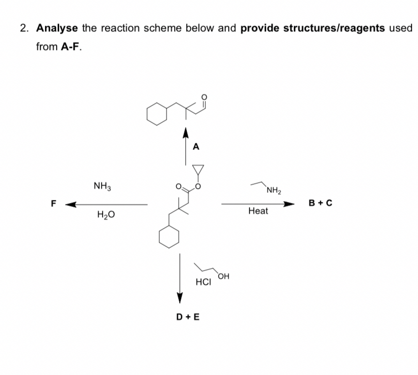 Analyse the reaction scheme below and provide | Chegg.com Analyse the reaction scheme below and provide | Chegg.com