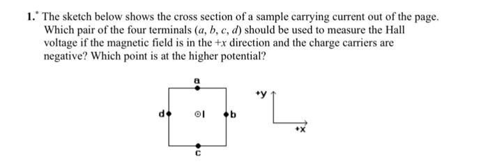Solved 1." The sketch below shows the cross section of a | Chegg.com