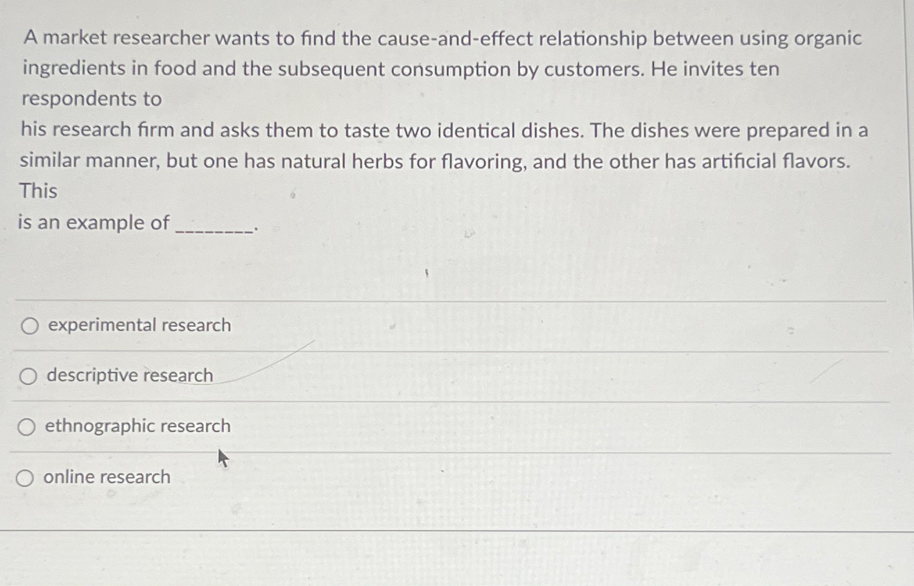Solved A market researcher wants to find the | Chegg.com