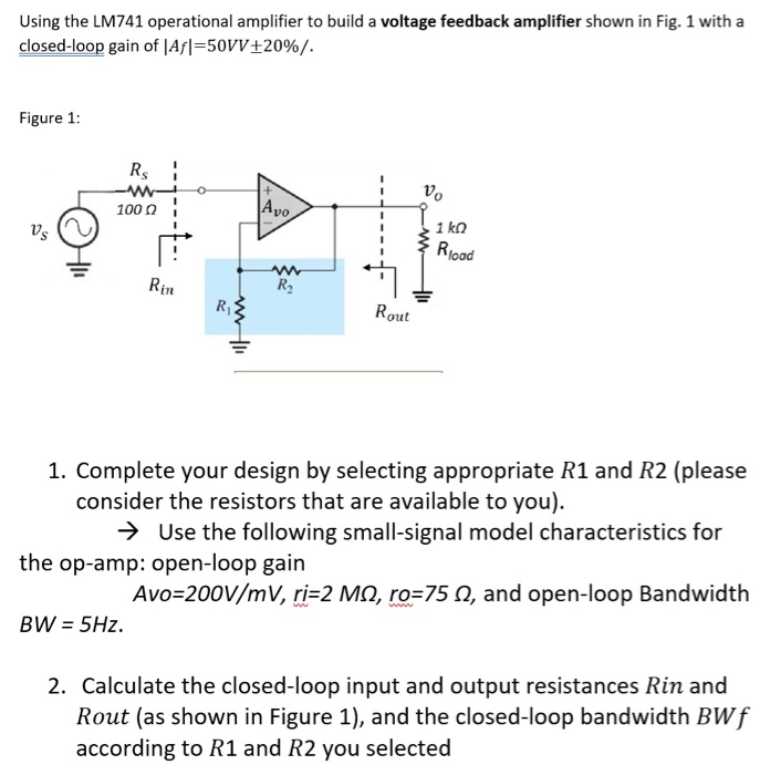 Solved Using the LM741 operational amplifier to build a | Chegg.com