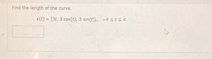 Solved Find The Length Of The Curve