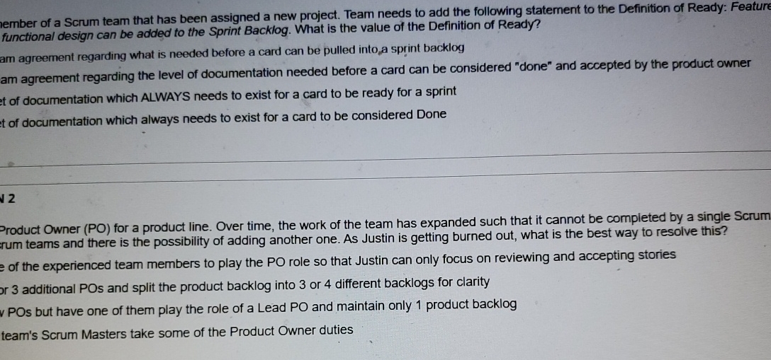 ember of a Scrum team that has been assigned a new | Chegg.com