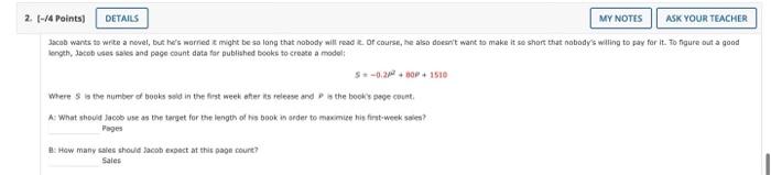 Solved 2 [-14 points) DETAILS MY NOTES ASK YOUR TEACHER | Chegg.com