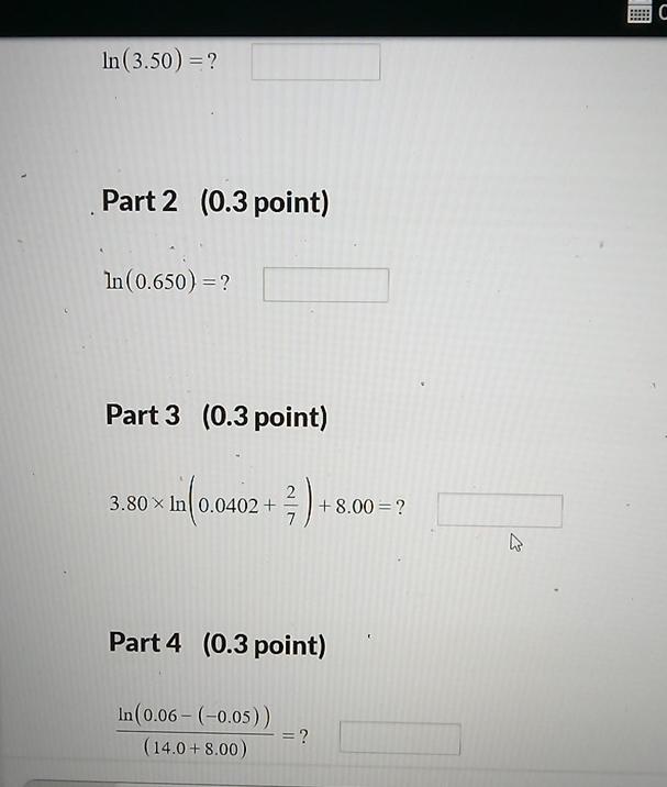 Solved ln(3.50)=ln(0.650)= | Chegg.com