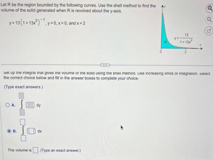 Solved Let R be the region bounded by the following curves. | Chegg.com