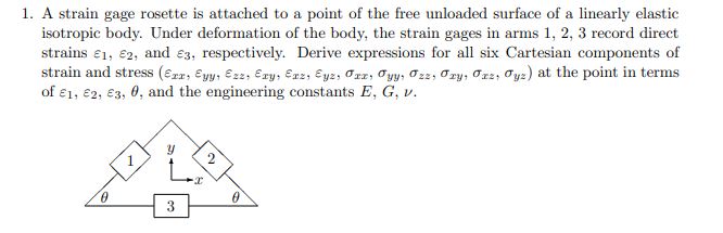 Solved Solve the attachedA strain gage rosette is attached | Chegg.com