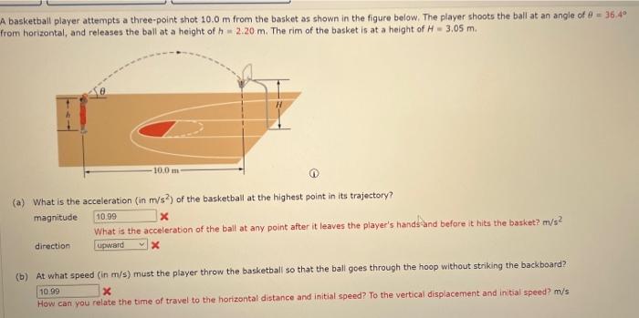 [Solved]: basketball player attempts a three-point shot 10.