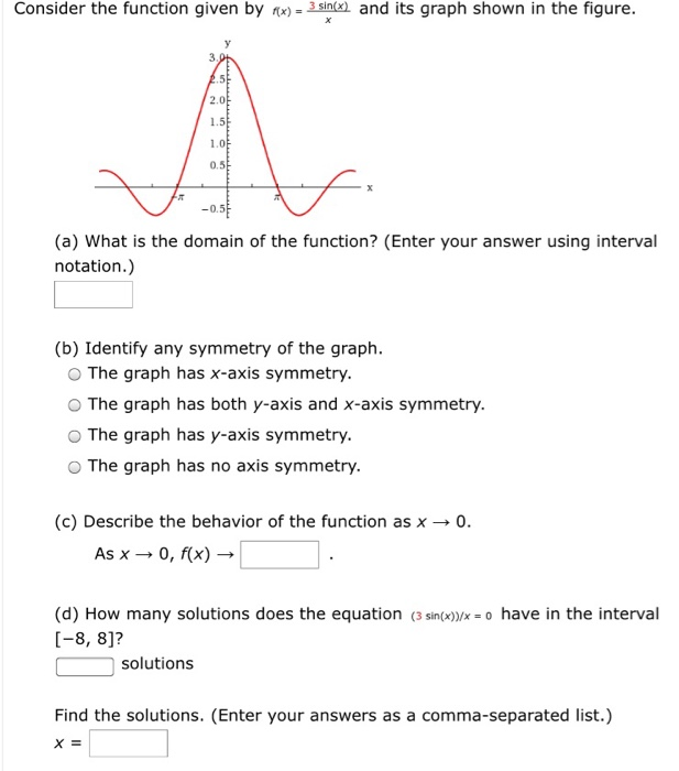 Solved Consider the function given by r(x) = 3 sin(x) and | Chegg.com