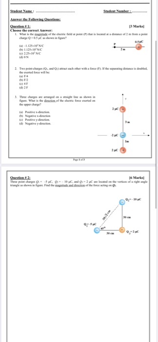 Solved Student Name Steden en Answer the Following Ouestions | Chegg.com