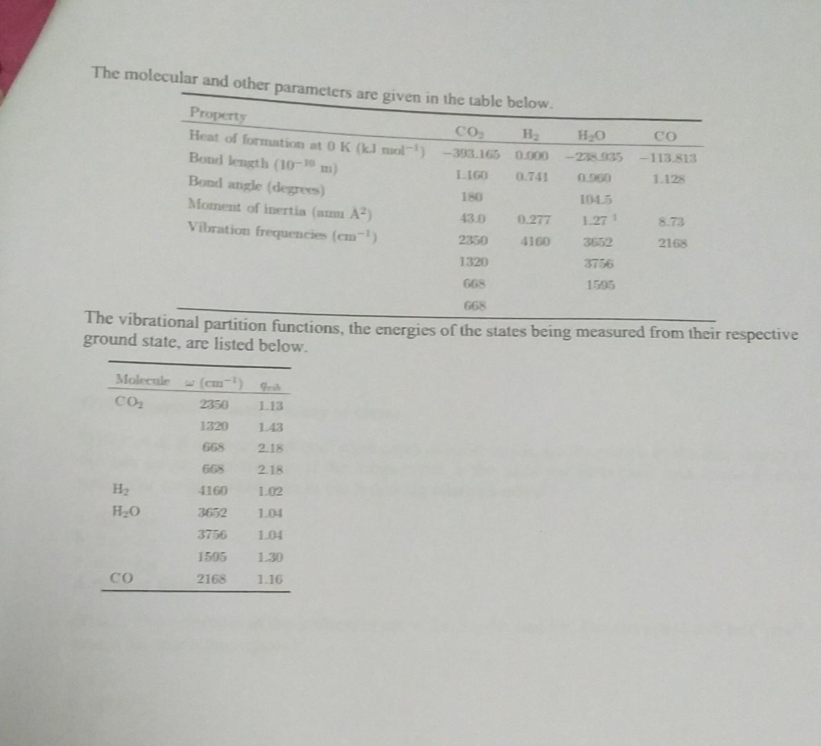Q9 ( (-) Chemical Equilibrium Constant from Partition | Chegg.com