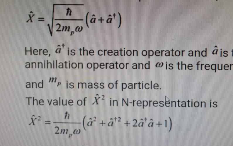 Solved how the values of (a + a dagger)^2 came out like | Chegg.com
