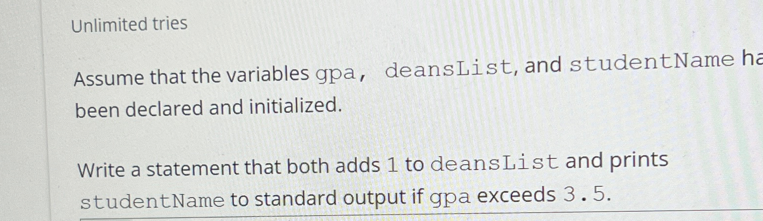 Solved Unlimited triesAssume that the variables gpa, | Chegg.com Solved Unlimited triesAssume that the variables gpa, | Chegg.com