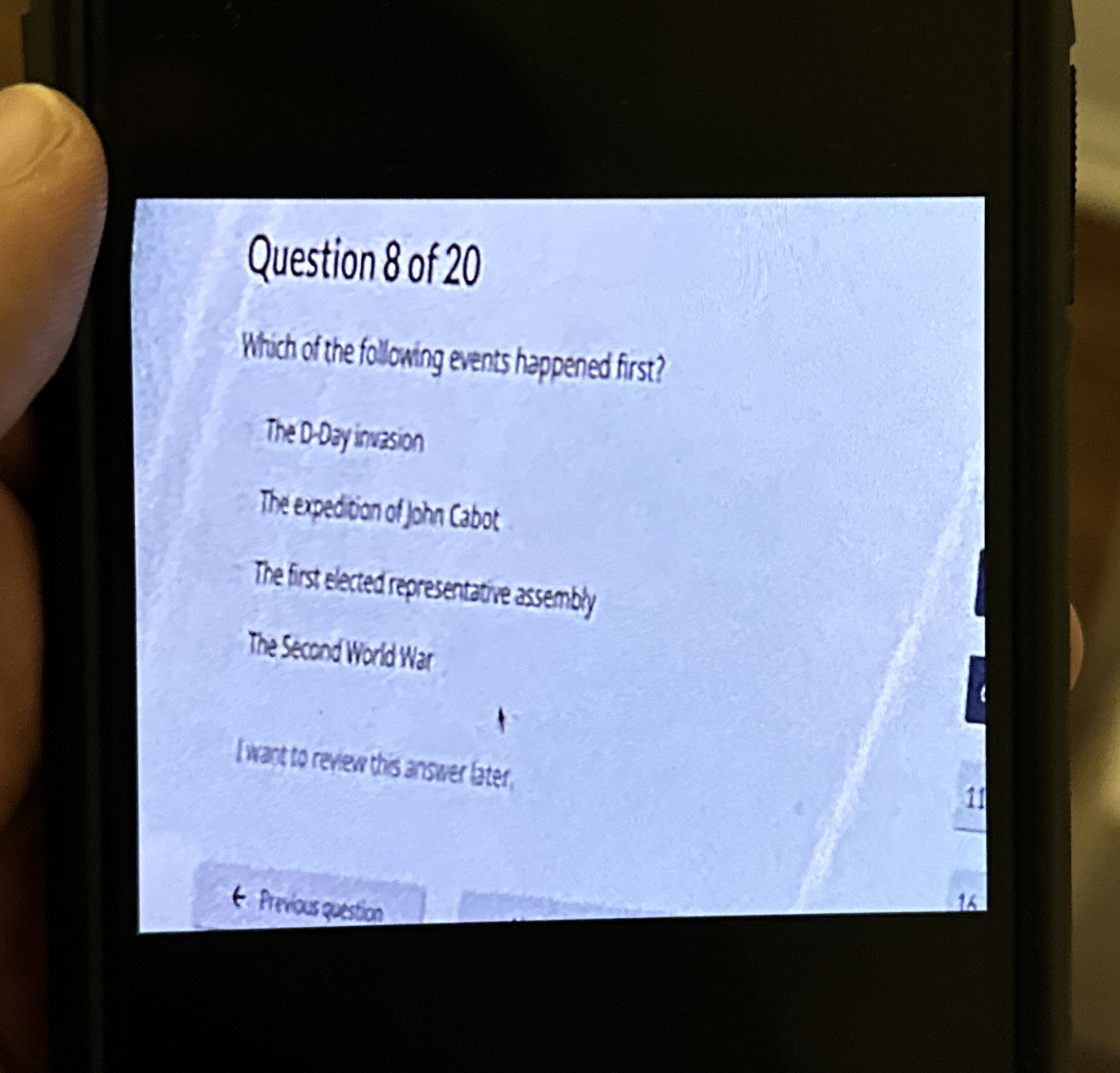 Wrich of the following events happened first?The | Chegg.com