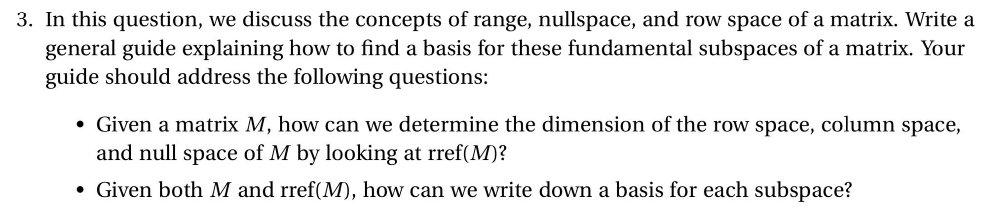 Solved In this question, we discuss the concepts of range, | Chegg.com
