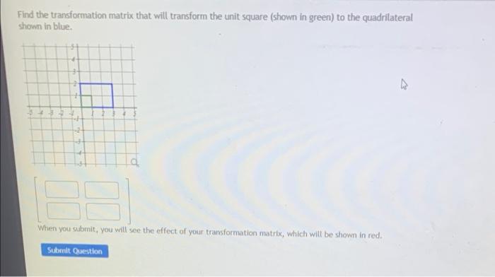 Solved Find the transformation matrix that will transform | Chegg.com