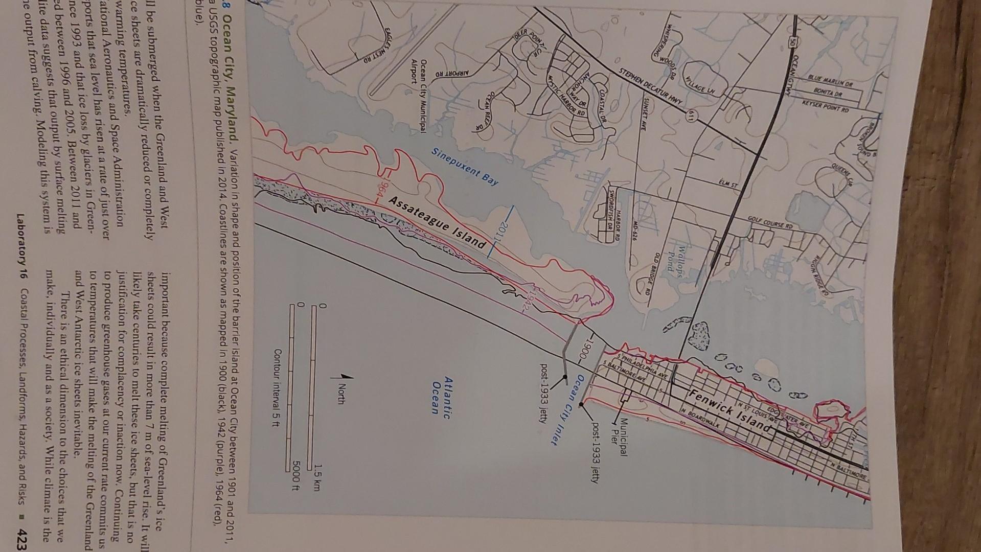 Solved 2. Field inspection of the west side of Assateague | Chegg.com